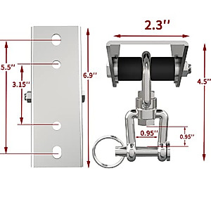 Heavy Bag Hanger, Punching Bag Hook Hangers Brackets With Custom silent nylon bushing 360° Rotation Wood Beam Holder Body Weight Strength Training Systems, Aerial Yoga Swing &Hammock,Resistance Band