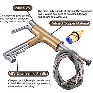 LAZ HOME Bathroom Faucet with Pull Out Sprayer Chrome Copper Single Handle Kitchen Basin Mixer Tap with Three Modes Sprayer Rotating Spout Hot and Cold Water Modern Vanity Basin Faucets with Sprayer