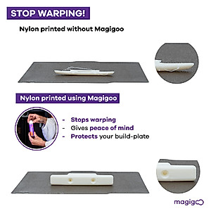 Magigoo - MPA2019 3D Printer Adhesive Glue - Long-Lasting and Reduces Warping for Nylon Filaments on Flex Plate, Glass, PEI, Buildtak & Kapton - 3D Printing Accessories, Supplies, and Materials (50mL)