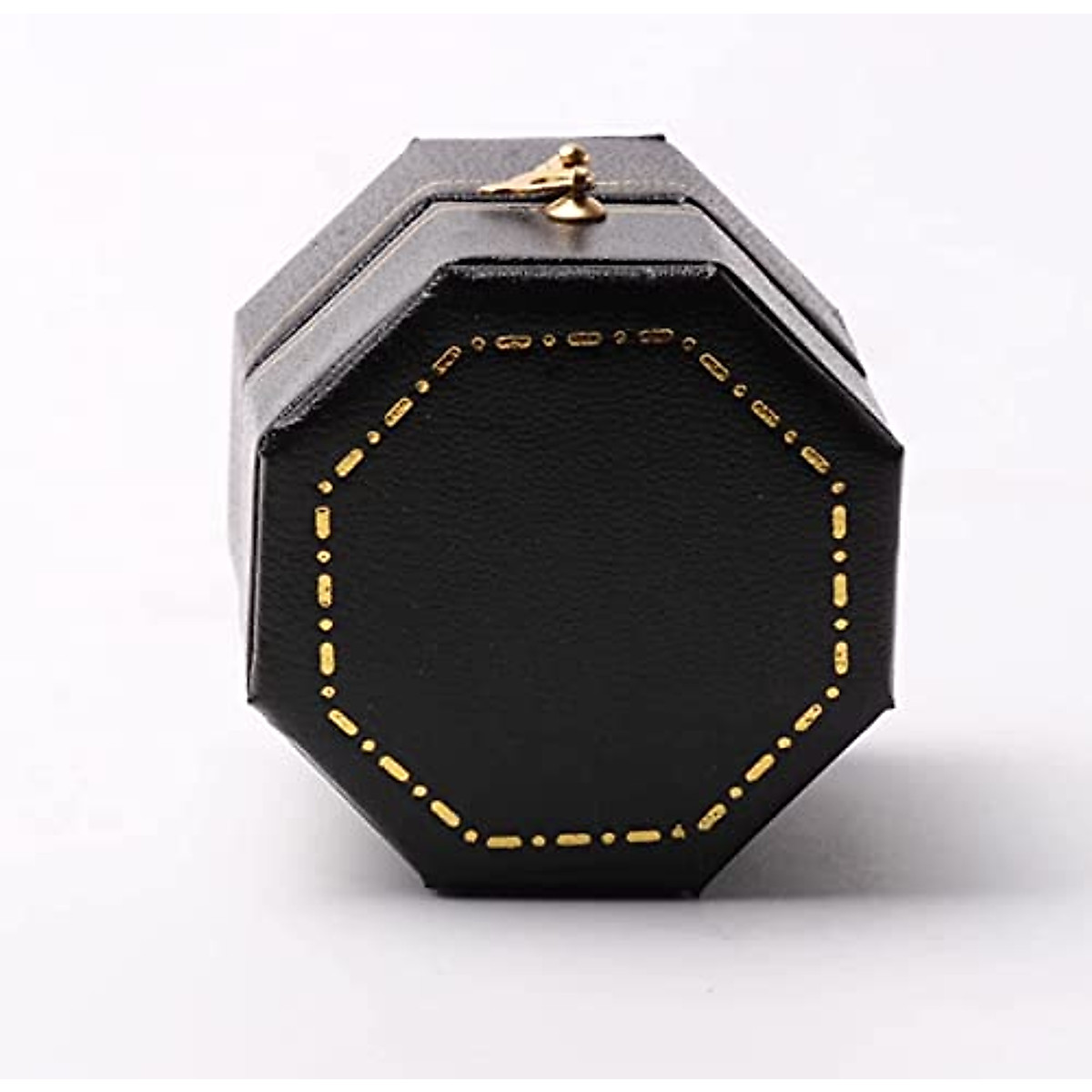 Vintage Jewelry Ring Box Antique European Style for Gift Engagement Wedding Proposal Travel PU Leather Classic Love