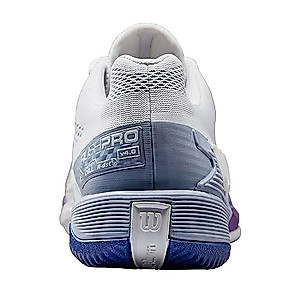WILSON Women's Rush Pro 4.0 Sneaker, White/Eventide/Royal Lilac, 8.5