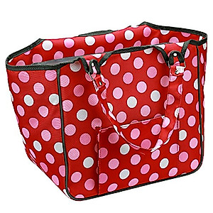 Huge Knitting Bag Yarn Tote Bag Organizer, Knitting Tote Crochet Bags for Yarn Portable Storage for Carrying Unfinished Project, Knitting Needles Kits and Yarn