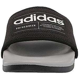 adidas Unisex Adilette Comfort Slide, Core Black/White/Grey, 7 US Men