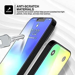 TETHYS 3 Pack Glass Screen Protector Compatible with iPhone 13 Pro Max 2021 6.7 Inch, Case Friendly Tempered Glass Film 9H Hardness HD Shield (Guidance Frame included)