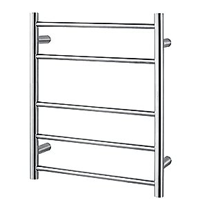 Heated Towel Rack, Towel Warmer, 5 Bars Wall Mount Electric Heated Towel Rack 304 Stainless Steel Radiator for Bathroom,Pools,Kitchen,Gyms,Plug in ，Electric Towel Warmer (Color : Hardwired)