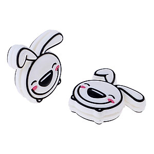 Simhoa 2Pcs/Set Shock Absorber Vibration Dampeners Damper for Tennis Squash Racquet, White Rabbit