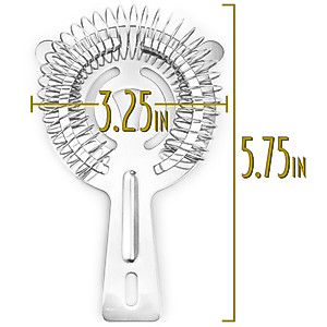 Stainless Steel Hawthorne Cocktail Strainer for Bar, Restaurant, or Home by Cocktailor