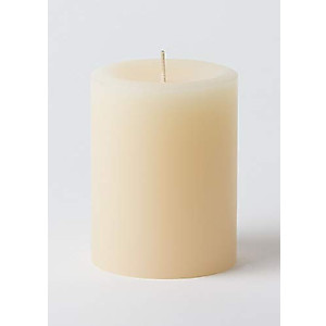Mister Candle - Dripless 3" inch Diameter Assorted Wedding & Home Decoration Pillar Candles - Premium Wax Set (Ivory)