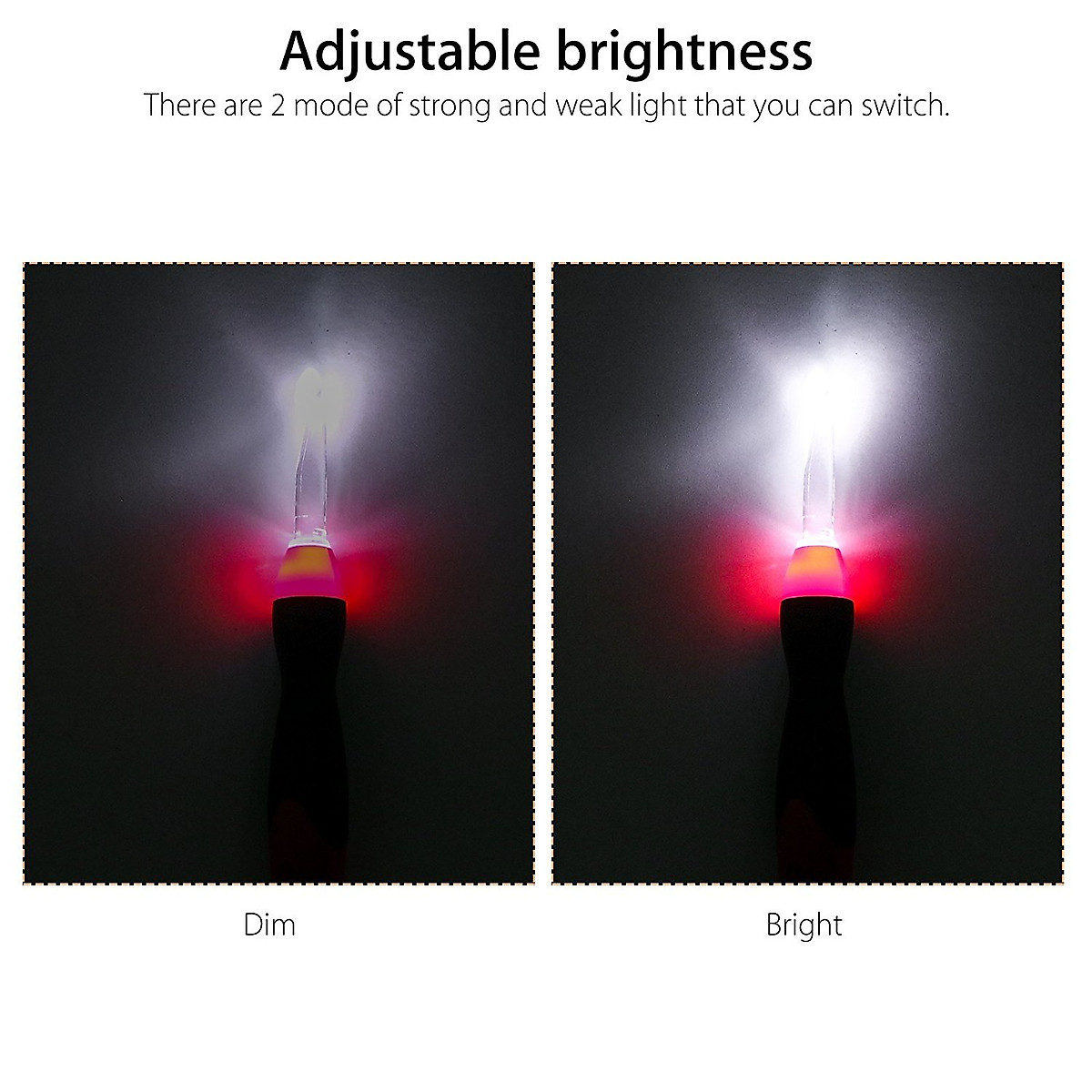 JahyShow 9 in 1 Rechargeable LED Lighted Crochet Hooks Set with Zip Case Light Up Knitting Needles Kit (Interchangeable Heads Size from 2.5mm to 6.5mm)