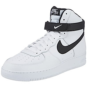 Nike Men's AIR Force 1 '07 Basketball Shoes (7.5) White/Black