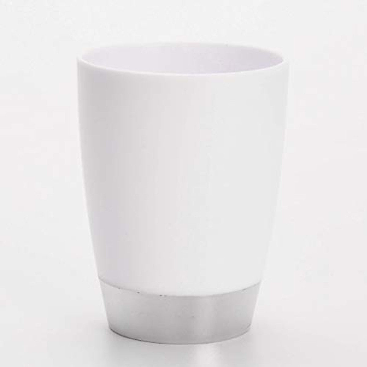 Zuvo 6 Pcs Plastic Bathroom Accessory Set Luxury Bath Accessories Bath Set Lotion Bottles, Toothbrush Holder, Tooth Mug, Soap Dish, Toilet Brush, Trash Can, Rubbish Bin (White)