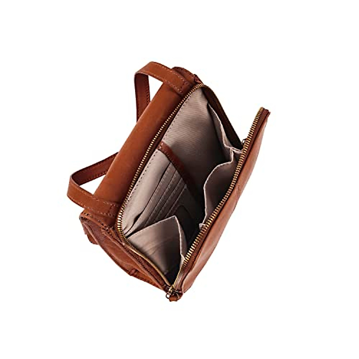 American Leather Co. - Kansas Crossbody Handbag - Gorgeous Design and Superbly Fashionable - Brandy Smooth