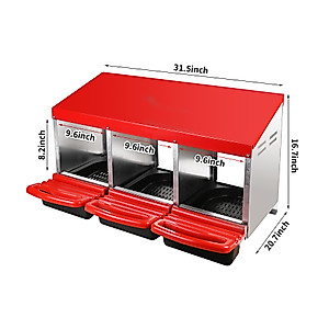 Vehipa Chicken Nesting Boxes, 3 Hole Metal and Plastic Chicken Laying Boxes with Roof, Rollout Egg Collector for Chicken Coop and Farm - Collect Eggs Easily