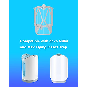 8 Pack Flying Insect Trap Refill Cartridges Compatible with Zevo M364 and Max Vevo Bug Killer Plug-in Light Starter Kit Device
