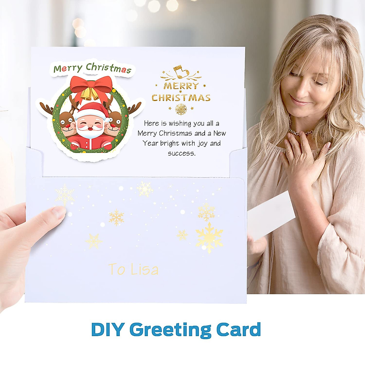 Ohuhu Blank White Cards and Envelopes 50 Pack, 5 x 7 Heavyweight Folded Cardstock and A7 Envelopes for DIY Greeting Cards, Wedding, Birthday, Invitations, Thank You Cards & All Occasion