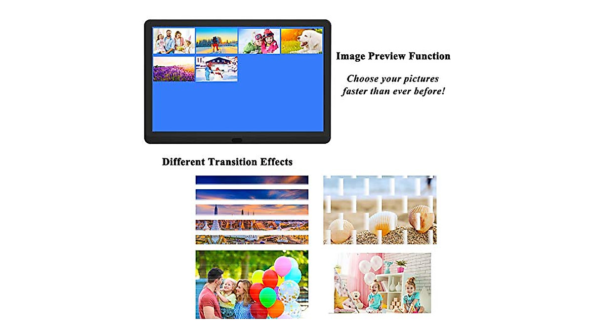 Atatat 10" IPS Digital Photo Frame - 1080P Video & Music