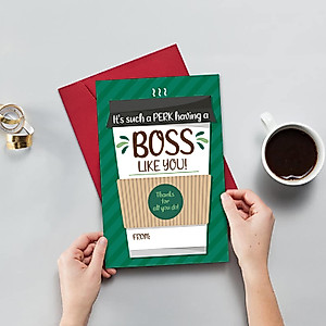 Ogeby Funny Boss’s Day Card Gifts for Boss Women Men, Cute Boss Day Card for Him Her, Boss Birthday Card Gifts, Boss Appreciation Card from Employee Staff
