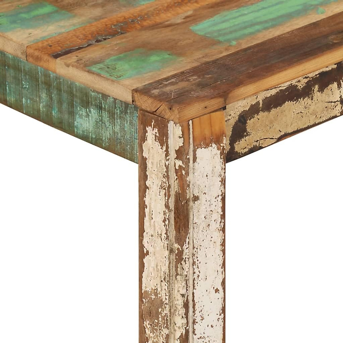 QJBSAVVA Coffee Table 31.5"x31.5"x15.7" Solid Reclaimed Wood,Wood Center Table Low Table TV Stand Sofa Table Suitable for Meeting Rooms, Reception Rooms, Offices