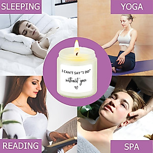 Vellsenne Bridesmaid Proposal Gifts - Lavender Soy Wax Candle - Maid of Honor Proposal Gifts - Will You be My Bridesmaid Gifts for Friends Girls Women Matron of Honor Gifts 4oz