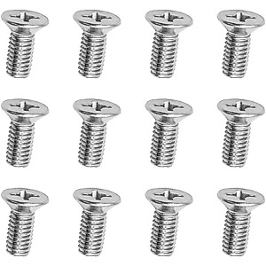 12PCS Stainless Steel Brake Disc Rotor Screws, 93600-06014-0H, Retaining Hardware Bolts Screw Kit for Front and Rear, Car Replacement for Acura, Civic, Accord, Odyssey, City (White)