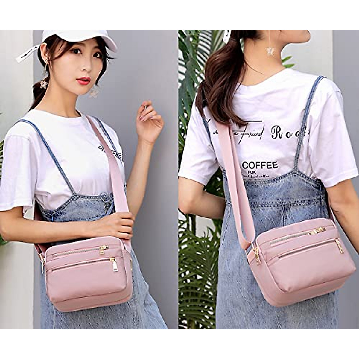 Small Crossbody Purses for Women Multi Pocket Casual Crossbody Bag Cellphone Wallet Purse Shoulder Bag Gray