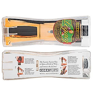 Cork Pops Copper Tone Legacy Wine Bottle Opener With 4-Blade Foil Cutter