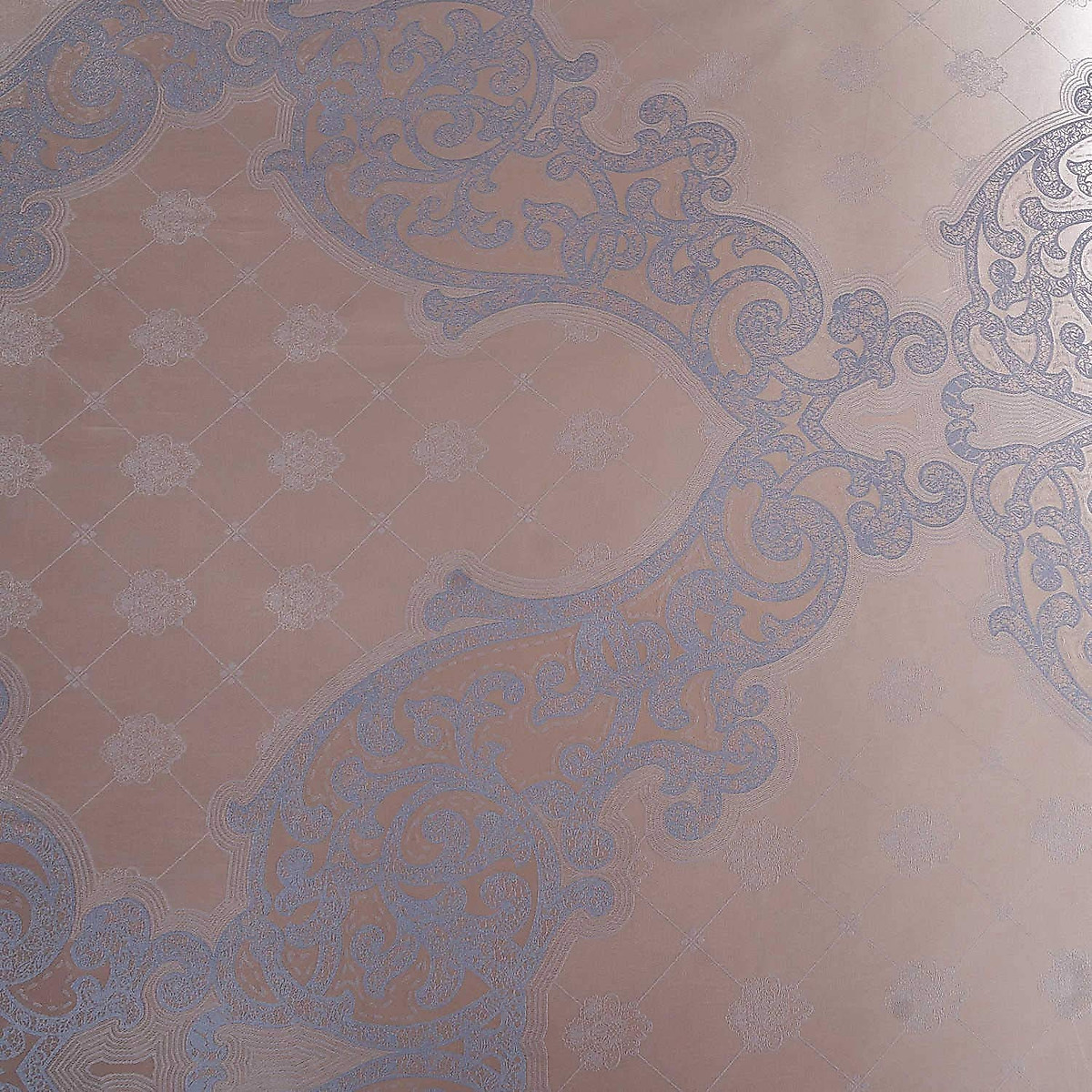 Dolce Mela Queen - 6 Piece Bedding Duvet Cover Set, Luxury Jacquard Top, 100% Soft Combed Cotton Inside, Superior Comfort, Breathable, All-Season, Machine Washable, DM805Q, Multi-Color