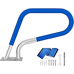 ANSNAL Swimming Pool Handrails, Stainless Steel Spa Stair Handrails 3-Bend Swimming Pool Safety Handrails for Garden Backyard Pools, Easy to Instal