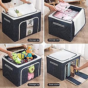KUMGEBH 72L Large Storage Bags Organizer Container, Clear Window Organizer Box Can Store Clothes Storage Bins
