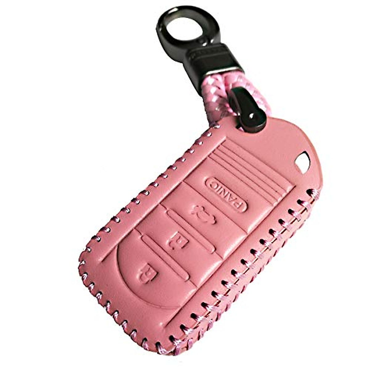 Pink 4Btn Leather Case Protector Key Fob Cover Smart Car Remote Holder Protector Jacket Fit For Acura ILX TL LTX ZDX RDX MDX M3N5WY8145 (NOT fit ENGINE HOLD FOB)