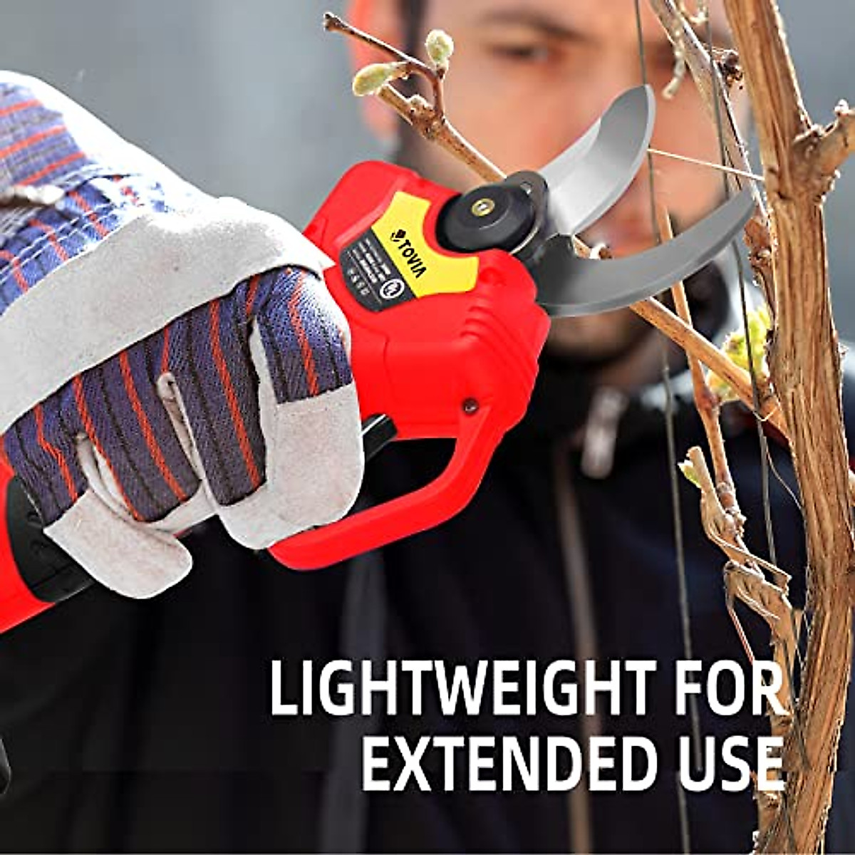 Cordless Pruning Shears, Electric Pruner with 2 Pack 21V Lithium Battery, SK5 Blades, 1.2 Inch Cutting Diameter (21V pruner)