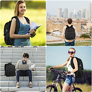 BAHIWOM Travel Laptop Backpack, 50L Extra Large Backpack Anti Theft Heavy Duty Backpacks with USB Charging Port Fit 17 Inch Laptops, Big Bookbag, Casual Hiking Daypack for Women/Men