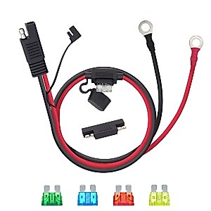 Billion wealth 10awg 3.3FT SAE to O Ring Connecters Extension Cord Cable Connector Compatible with Battery Charger/Maintainer (10awg 3.3FT)