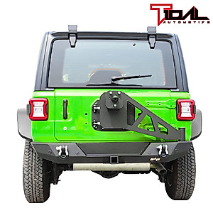 Tidal Offroad Rear Bumper with Swing Away Tire Carrier Fits 2018-2022 Wrangler JL