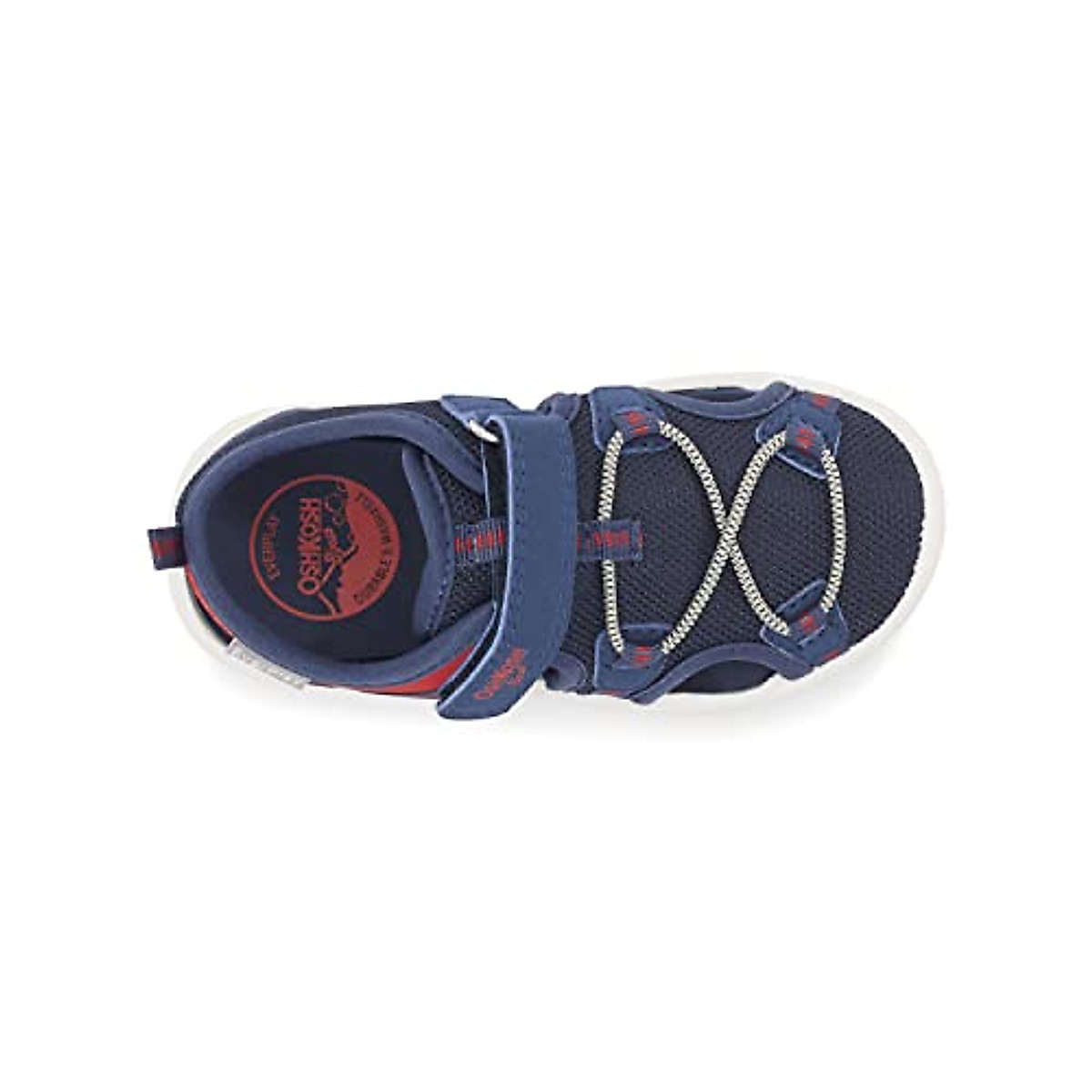 OshKosh B'Gosh Boy's Elipsis Sandal, Navy/Red, 8 Toddler
