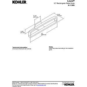 Kohler K-11585-CP Loure Robe Hook, Polished Chrome