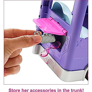 Barbie Extra Mini Minis Doll and Vehicle Playset, Expandable Tour Bus with Small Doll, Clothes and Accessories