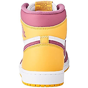 Nike Men's Air Jordan 1 High Retro OG 'Brotherhood' Basketball Shoes, University Gold/Light Bordeaux, 10