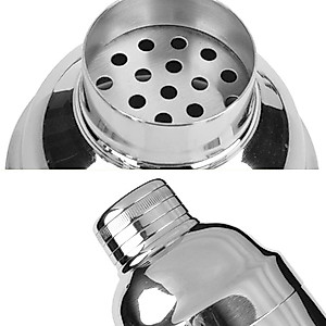 Stainless Steel Cocktail Shaker 8.4oz(250ml) Small Size Martini Shaker with Strainer and Lid Top