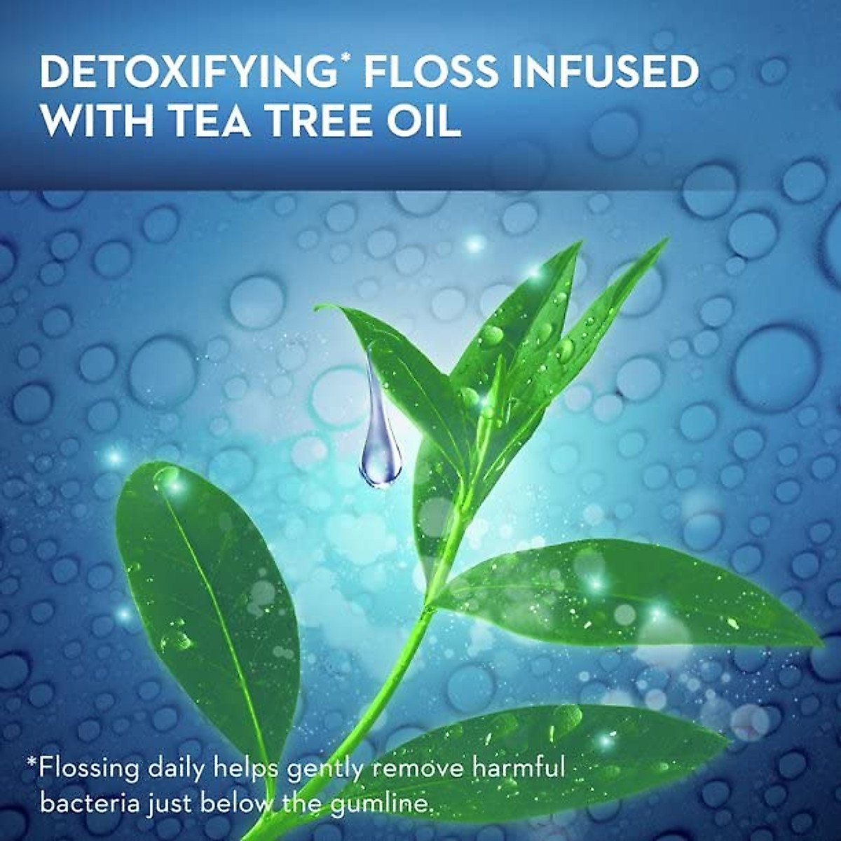 Oral-B Glide Detoxifying Mint Dental Floss Picks Infused with Tea Tree Oil, 75 Count (Pack of 4)