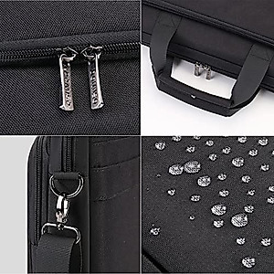 DOMISO 14 inch Laptop Bag Business Briefcase Water-resistant Notebook Messenger Shoulder Bag for 14" MacBook Pro/Lenovo IdeaPad ThinkPad/HP Stream 14 Chromebook 14/ASUS ZenBook,Black