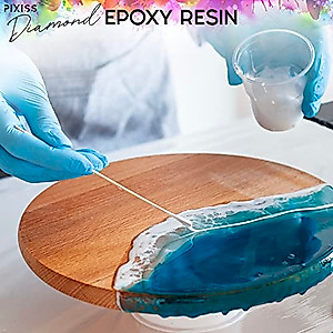 Epoxy Resin Crystal Clear Casting Resin for Epoxy and Resin Art | Pixiss Brand Easy Mix 1:1 Gallon Kit | Supplies for Tumblers, Jewelry Resin, Molds, Crafting Resin Kit