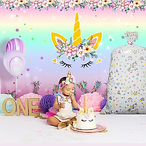 Ymsone Unicorn Gift Bag Extra Large - Unicorn Theme Girl Birthday Gifts Bag Jumbo - Oversized Plastic Bag for Big Present - Huge Wrapping Bag for Giant Gifts (1)