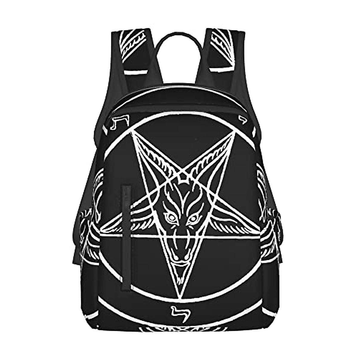 SWEET TANG Azazel Storm Goat Pentagram Satanic Logo black Backpack Students Bookbag Outdoor Daypack with Adjustable Shoulder Straps Multipurpose Backpack