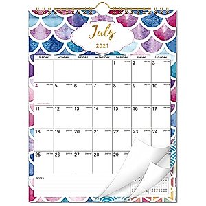 Calendar 2021-2022 - 18 Monthly Wall Calendar, 11'' x 8.5'', Jul. 2021 - Dec. 2022, Twin-Wire Binding, Ruled Blocks with Julian Dates, Vertical, Perfect for Planning and Organizing Home and Office