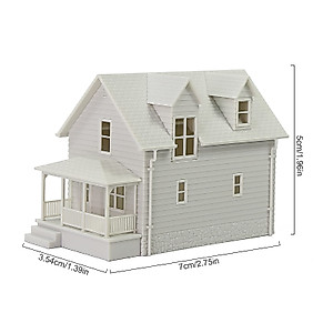 4pcs N Scale Model Blank Buildlings Kit Unassembled Houses for Model Train Layout JZ01JJ (N Scale-4 Units)