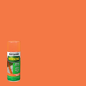 Rust-Oleum 1987830 Specialty Marking Spray Paint, 11 oz, Fluorescent Orange