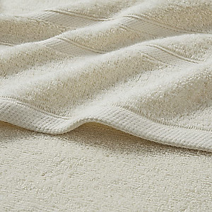 Clorox Bleach Friendly, Quick Dry, 100% Cotton Hand Towels (16" L x 26" W), Highly Absorbent, Light Weight, Easy to Wash (2 Pack, Ivory)…