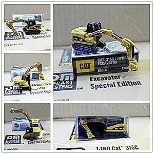 3X 1:160 N Scale Miniature Excavator Engineering Vehicle Diecast Mini Truck Model Exquisite