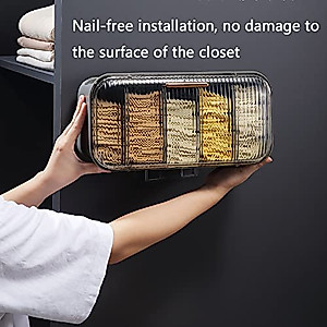 YLNAPUOPJIA Socks Underwear Panties Organizer Box, Household Anti Dust Closet Wall-mounted Organization Storage Box, Organizers Boxes for Storing Socks,Underwear, Panties